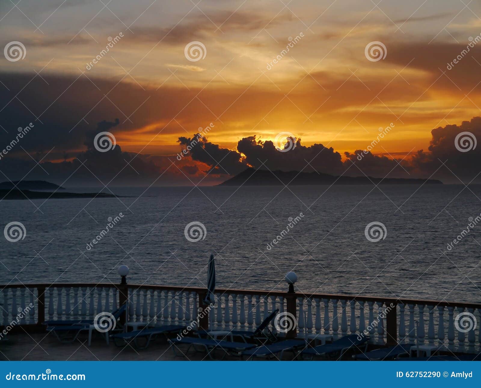 Bright Sunset Over a Balcony Stock Photo - Image of balcony, golden ...