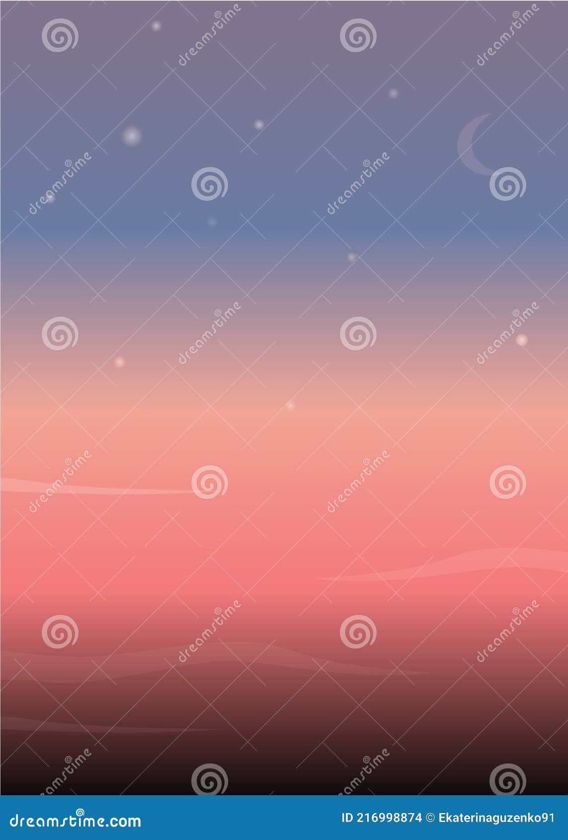 Bright Sunset with Stars Vector Background EPS10 Stock Vector ...