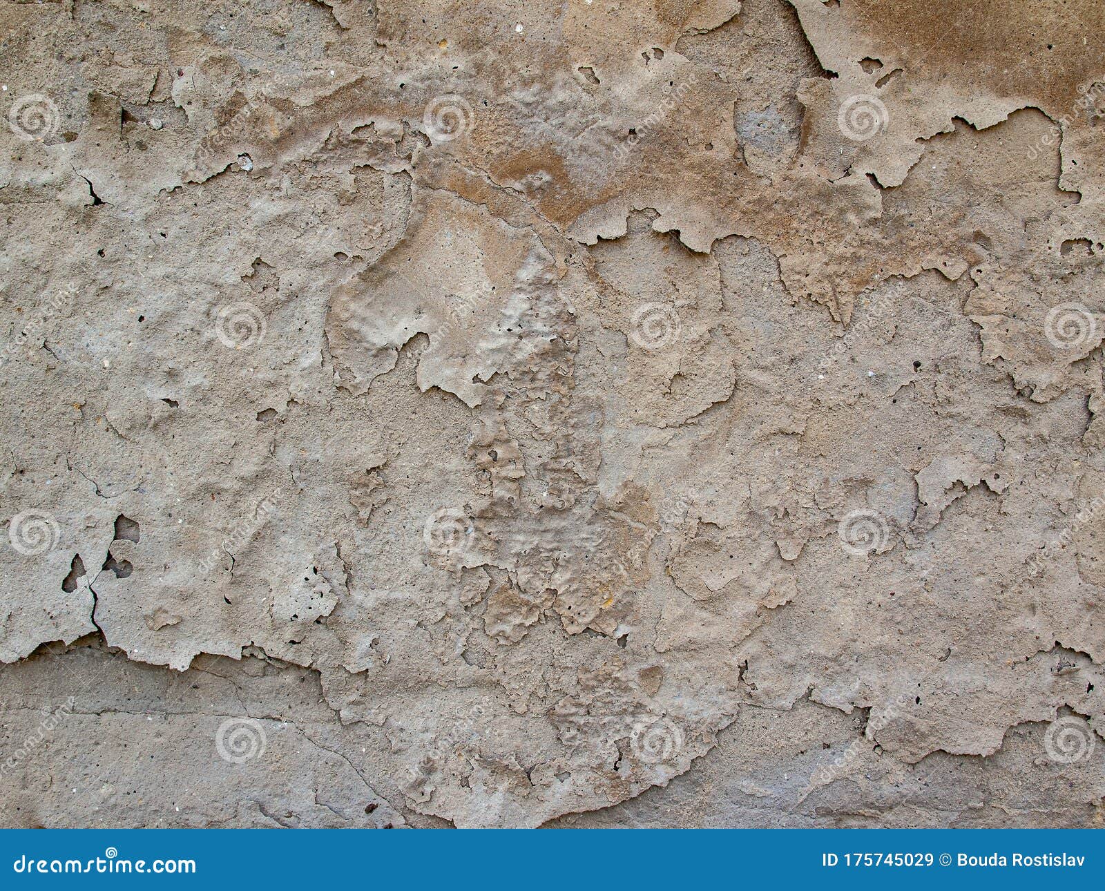 Bright Surface, Rough Substrate Structure, Plasters of Natural Color ...