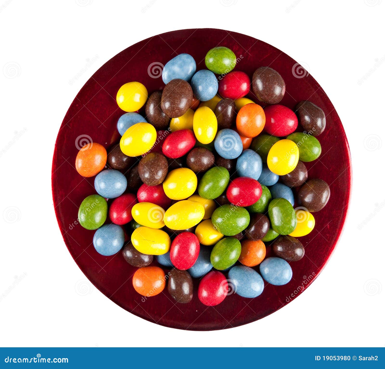 Bright Sweets - Candy - on Plate, Isolated Stock Photo - Image of high ...