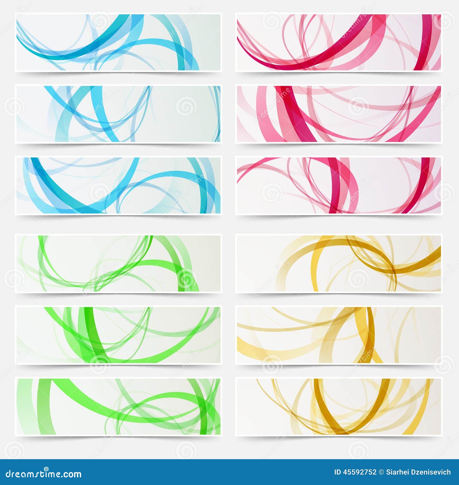 Bright Swoosh Border Abstract Blue Gold Background Cartoon Vector ...
