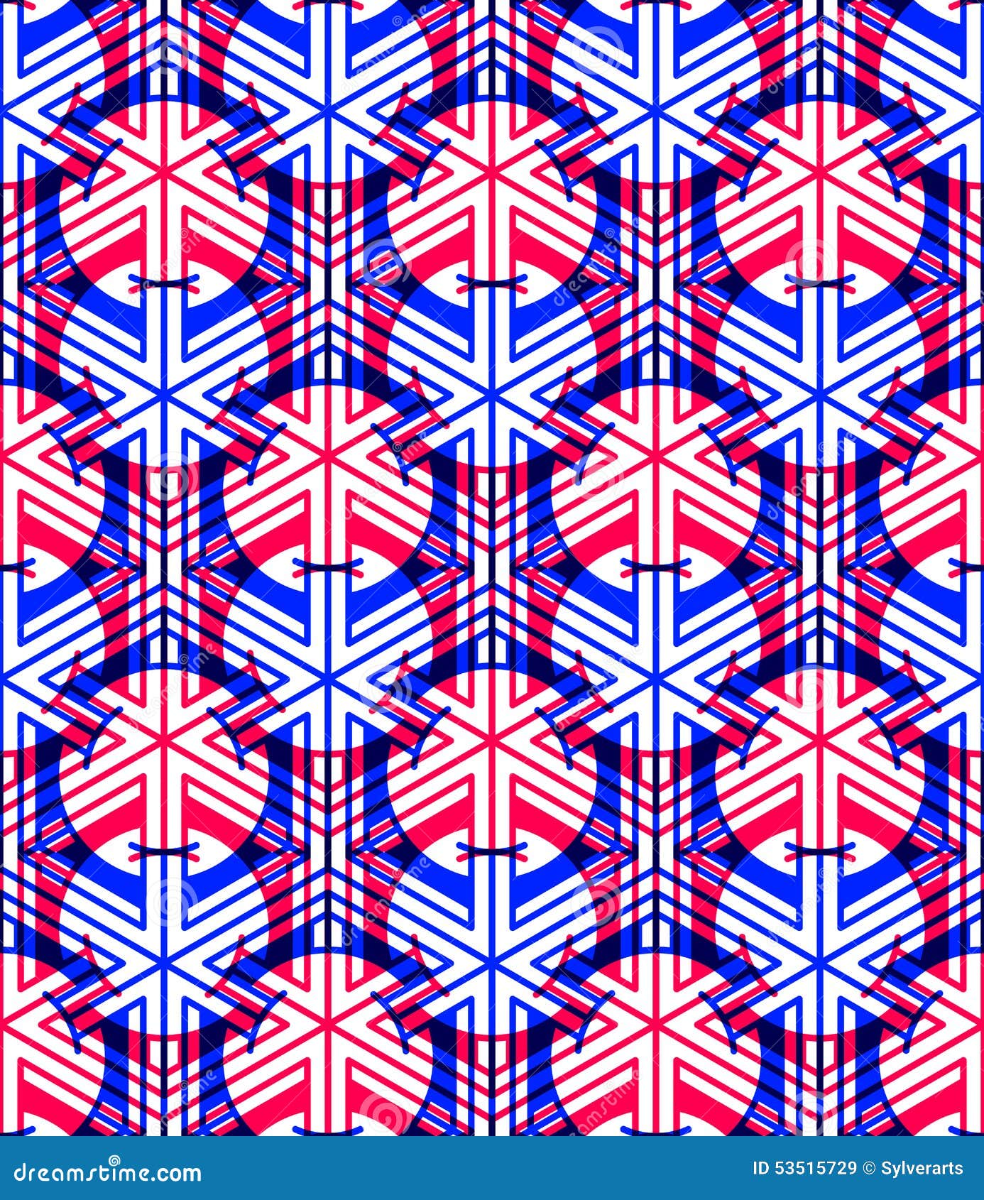 Bright Symmetric Seamless Pattern with Interweave Figures. Continuous ...