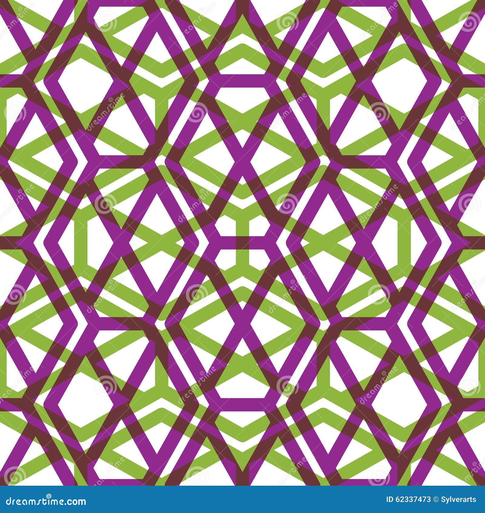 Bright Symmetric Seamless Pattern With Interweave Figures. Vector ...
