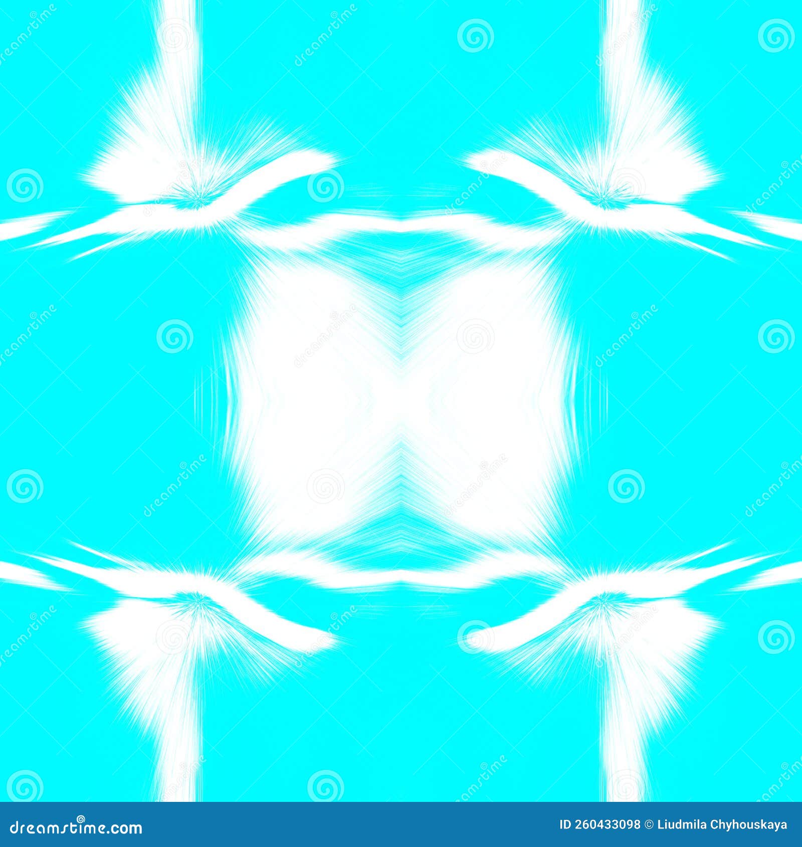 Bright Symmetrical Abstraction of Blue and White Colors with ...