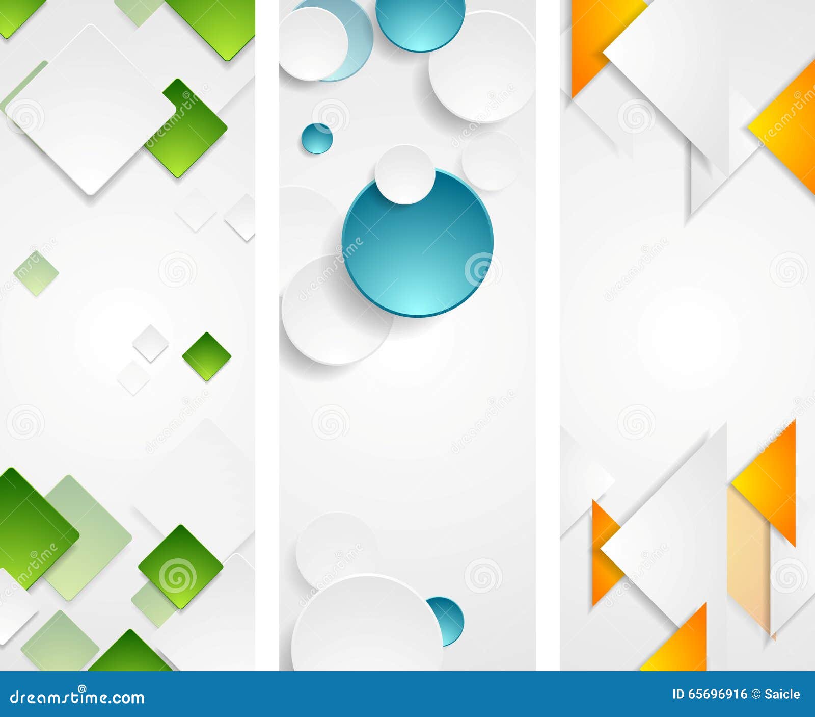 Bright Tech Geometric Vertical Banners Stock Vector - Illustration of ...