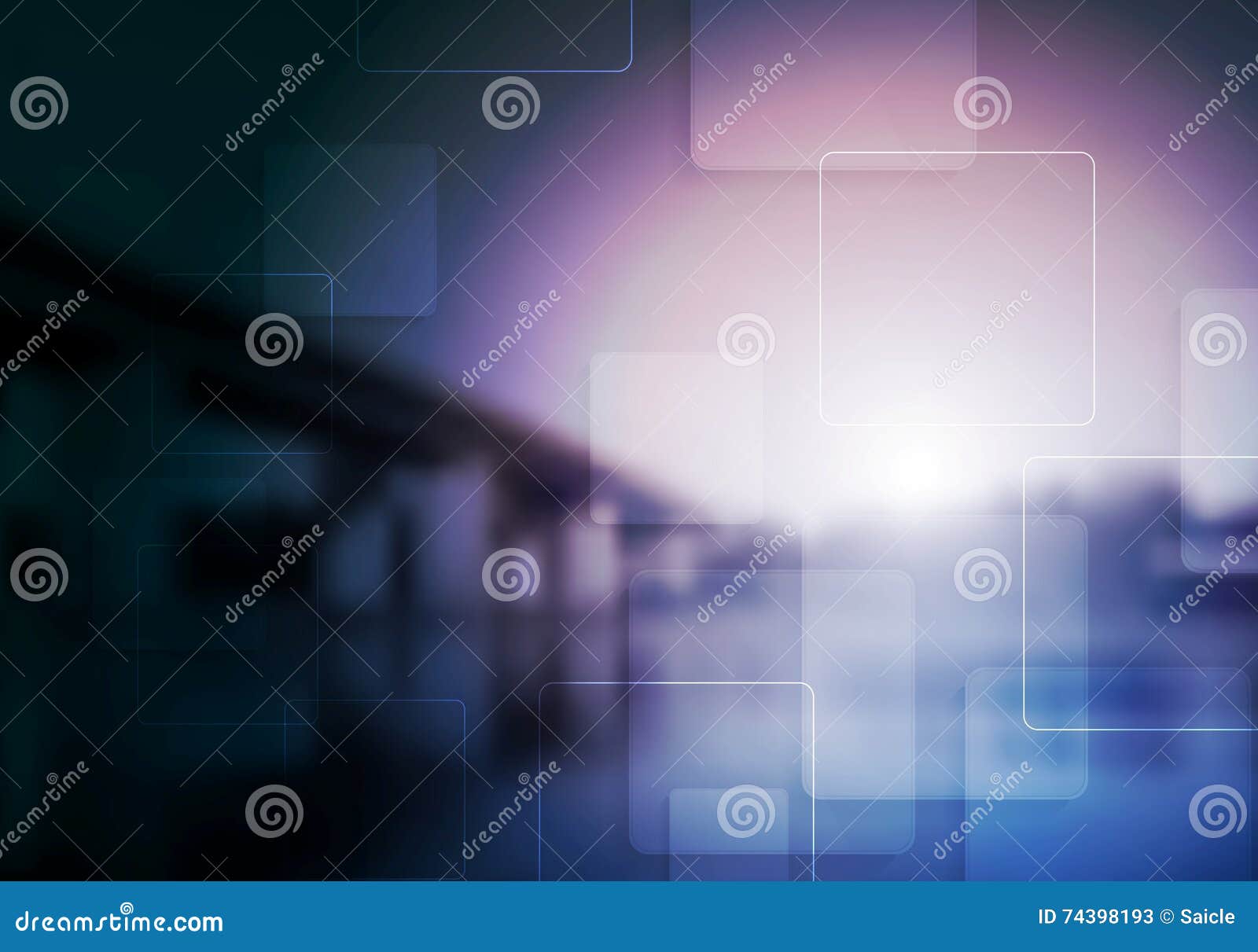 Bright Tech Vector Collage Layout | CartoonDealer.com #74398193