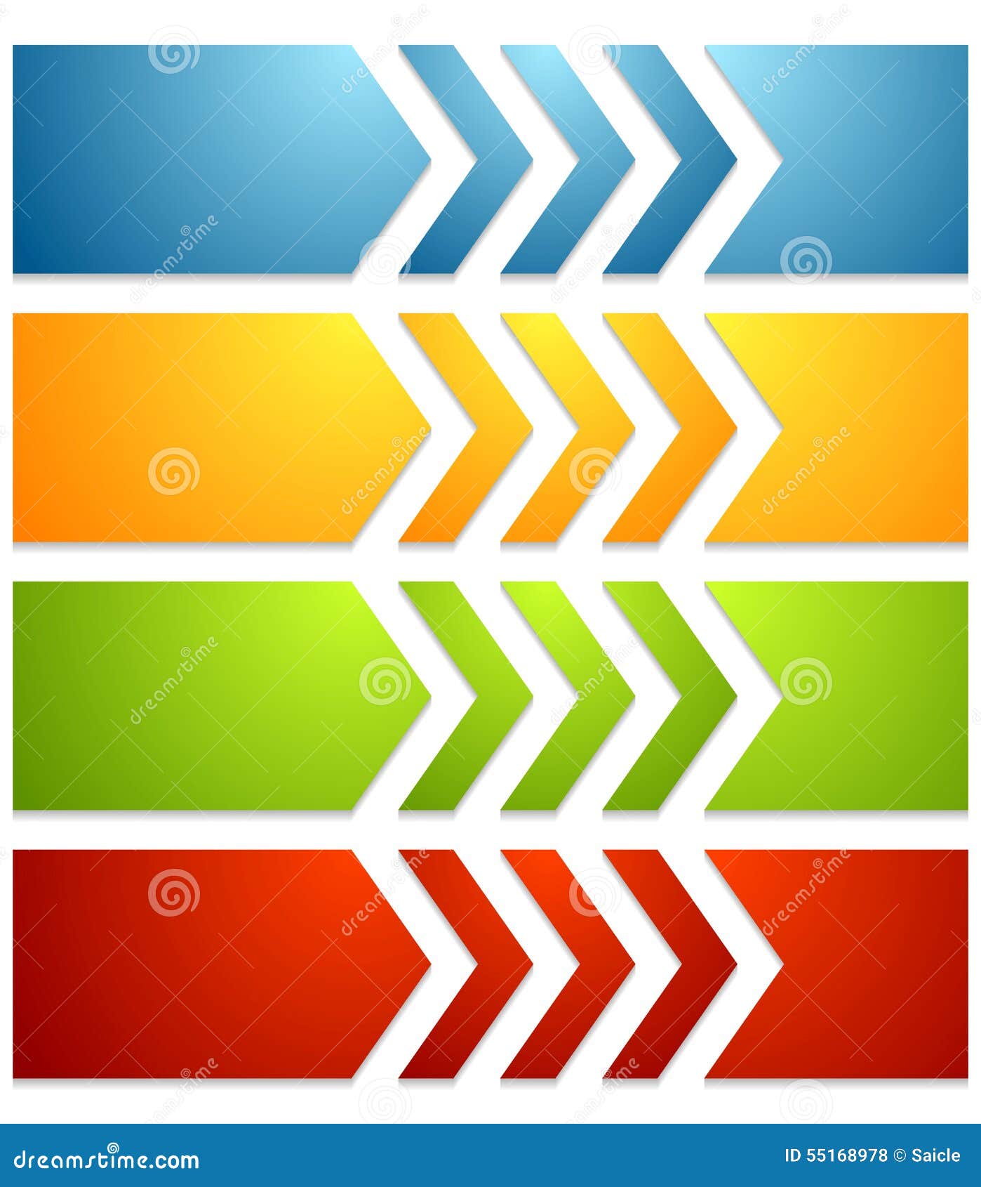 Bright Tech Web Banners with Arrows Stock Vector - Illustration of ...