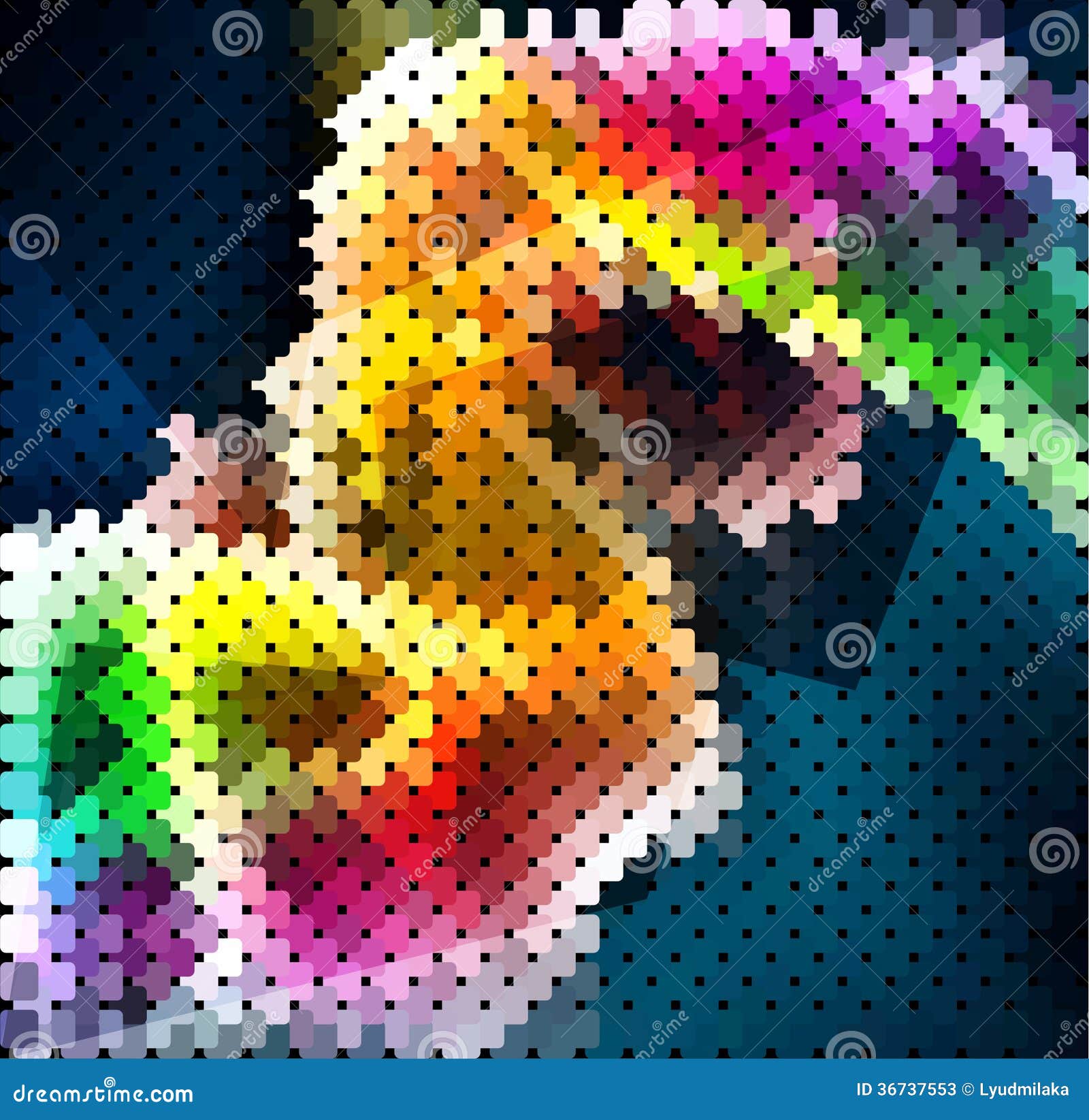 Texture With Pixel Square Blocks. Abstract Colorful Glitch Gradient ...