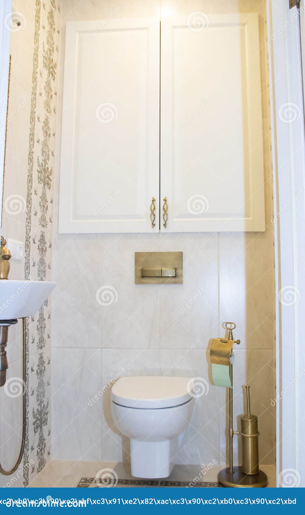 Bright Toilet Room. the Interior of the Light Toilet Room Stock Image ...