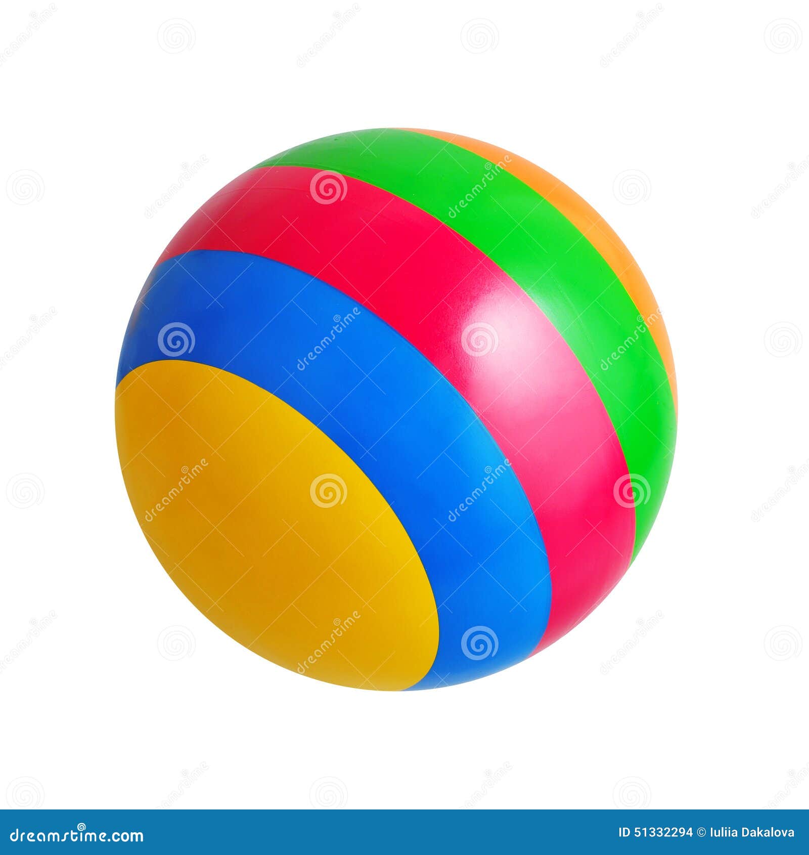 Bright toy ball stock photo. Image of isolated, white - 51332294