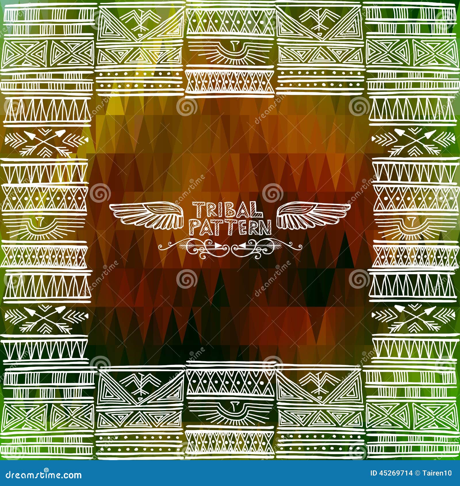 Bright Traditional Indian Ornamental Frame Stock Vector - Illustration ...