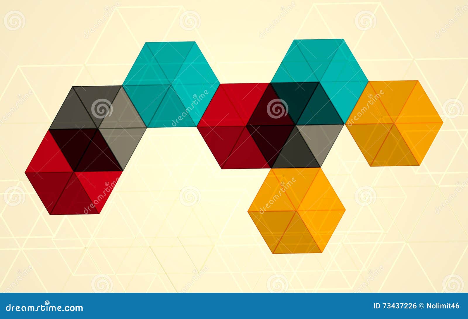 Bright Transparent Gradient Cube Background Stock Illustration ...