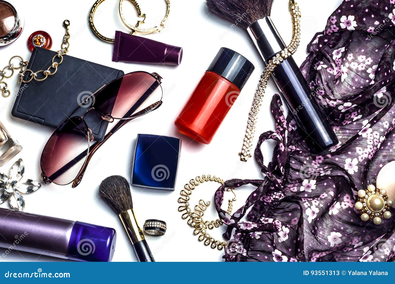 Bright Trendy Accessories for Women Stock Image - Image of female ...