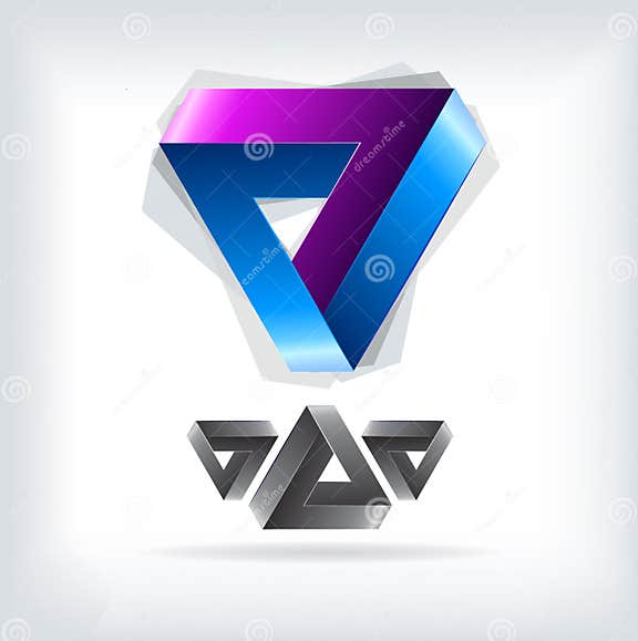 Bright triangle logo.icon stock vector. Illustration of design - 36737528