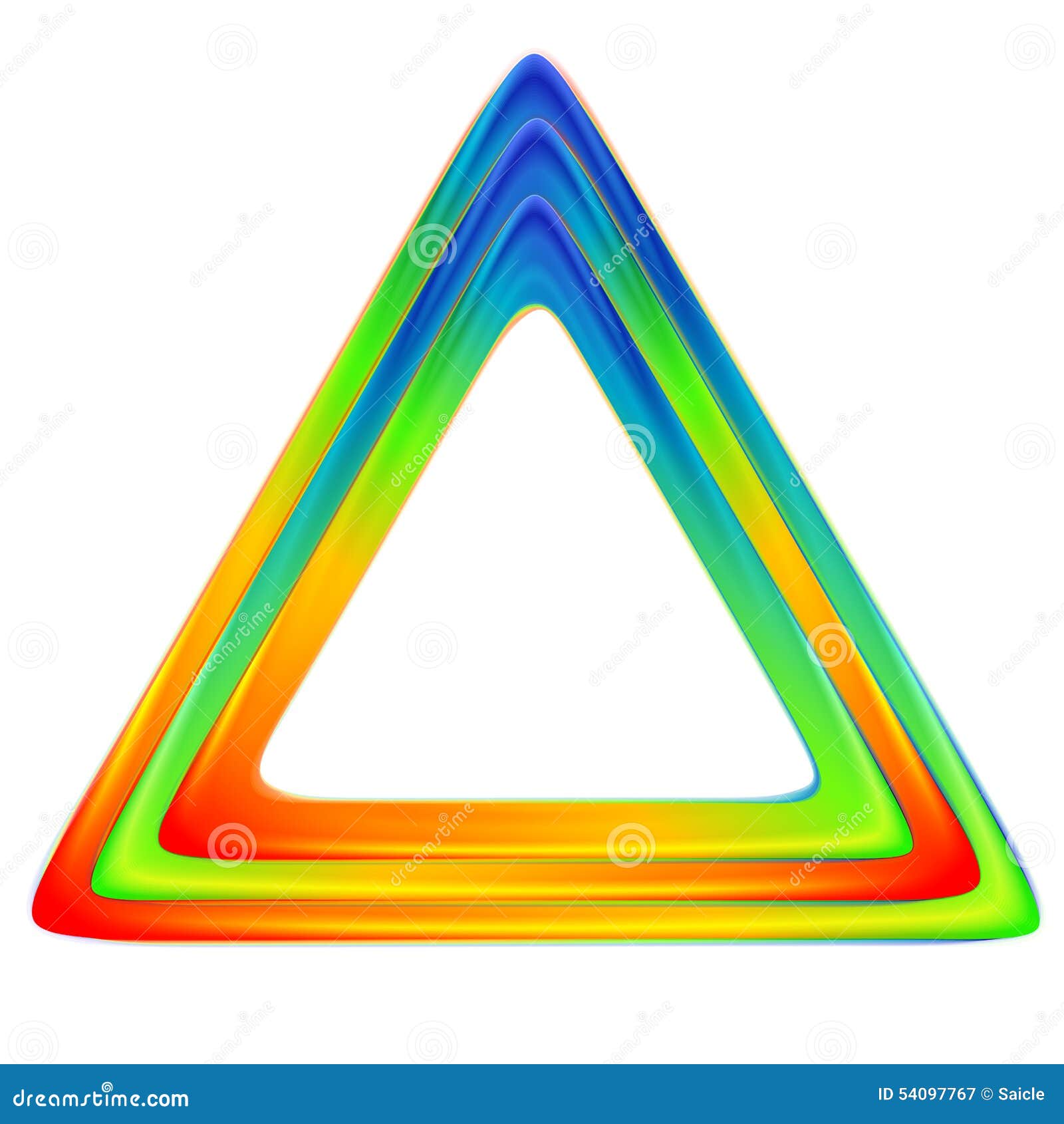 Bright Triangle Logo. Rainbow Colors Stock Vector - Illustration of ...