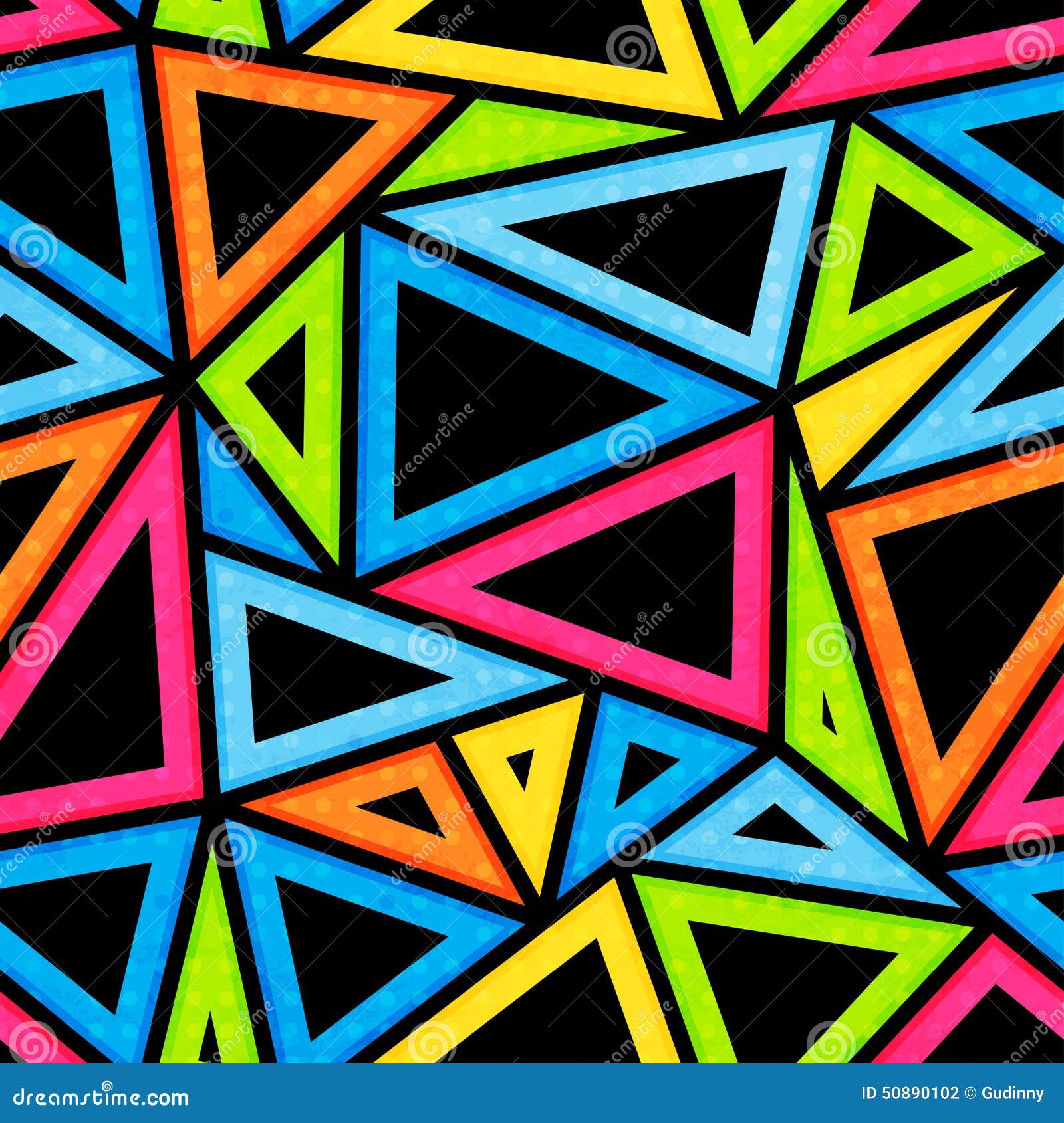 Bright Triangle Seamless Pattern Stock Vector - Illustration of ...