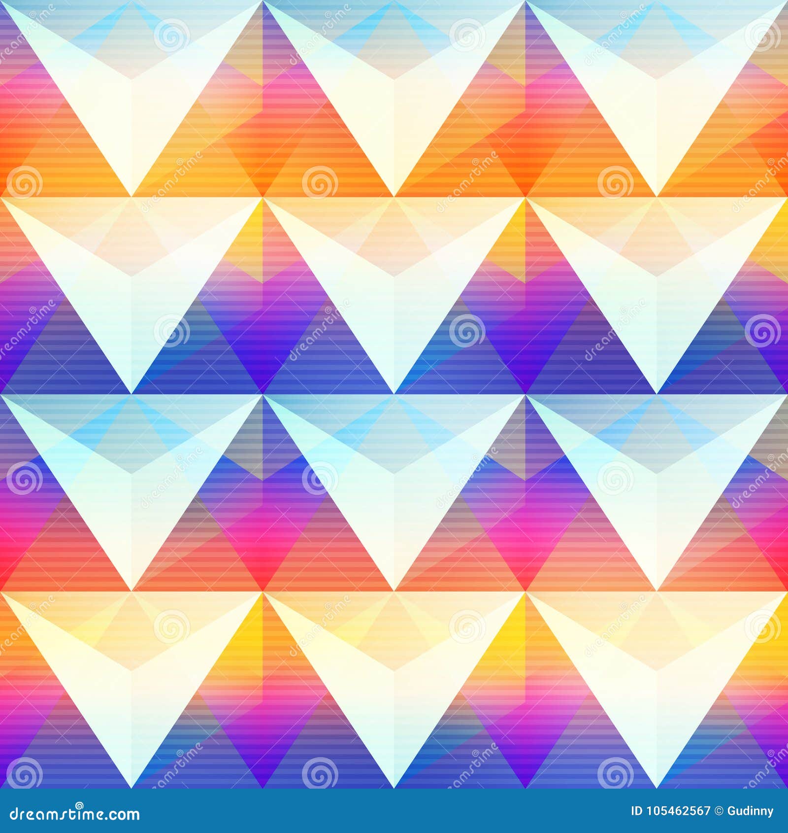 Bright Triangle Seamless Pattern Stock Vector - Illustration of ornate ...