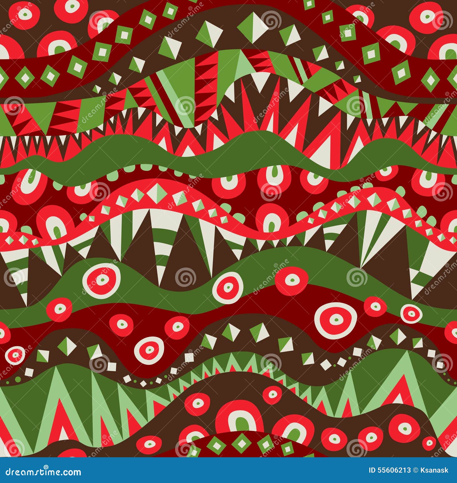 Bright Tribal Seamless Pattern Stock Vector - Illustration of ...