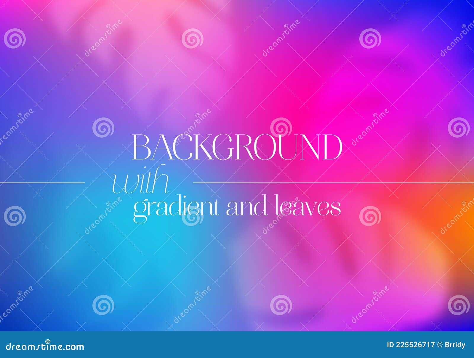 Bright Tropical Gradient Background. Abstract Bg with Tropical Elements ...