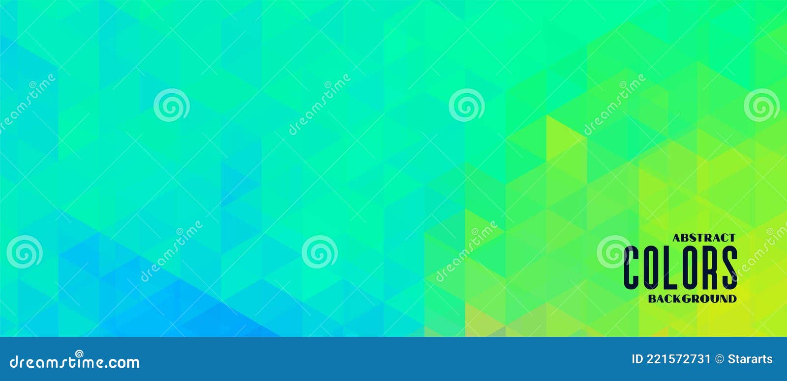 Bright Turquoise Green Triangles Banner Design Stock Vector ...