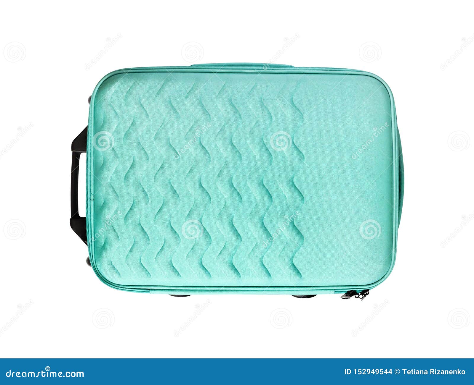 Bright Turquoise Travel Suitcase Isolated on White Background with ...