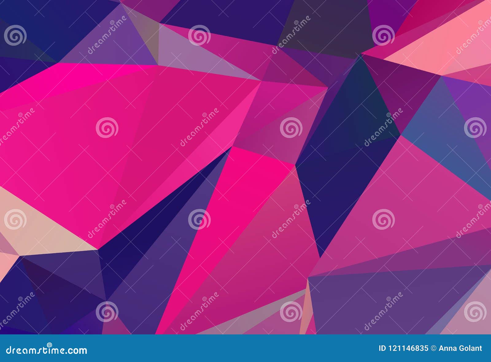 Bright Ultraviolet Geometric Background with Triangles of Different ...