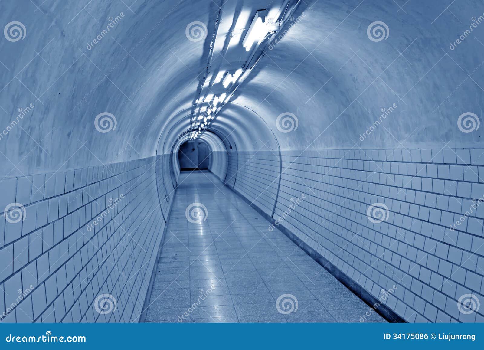 Bright underground passage stock photo. Image of floor - 34175086