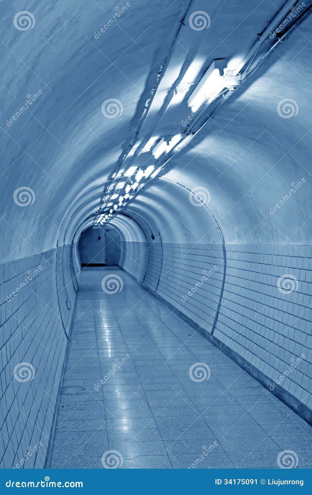 Bright underground passage stock image. Image of crossing - 34175091