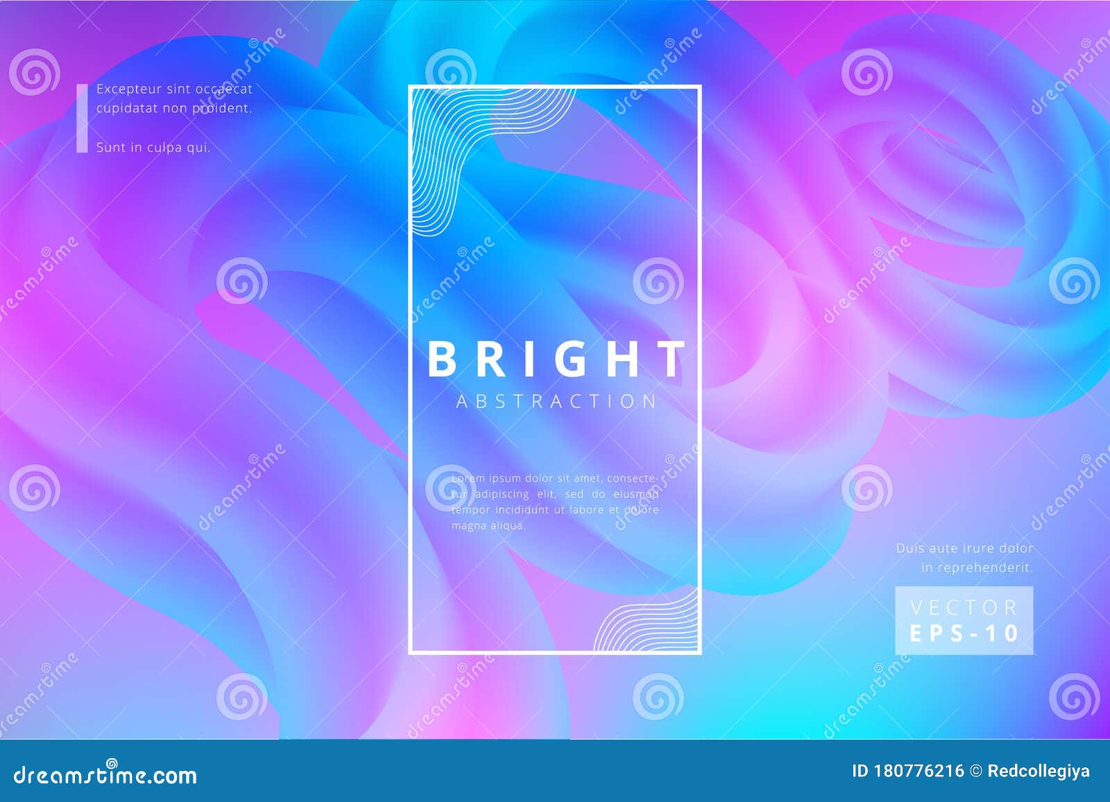 Bright Vector Abstract Background of Wriggle Shape Stock Vector ...