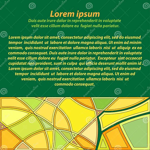 Bright Vector Background with Broad Abstract Border Stock Vector ...