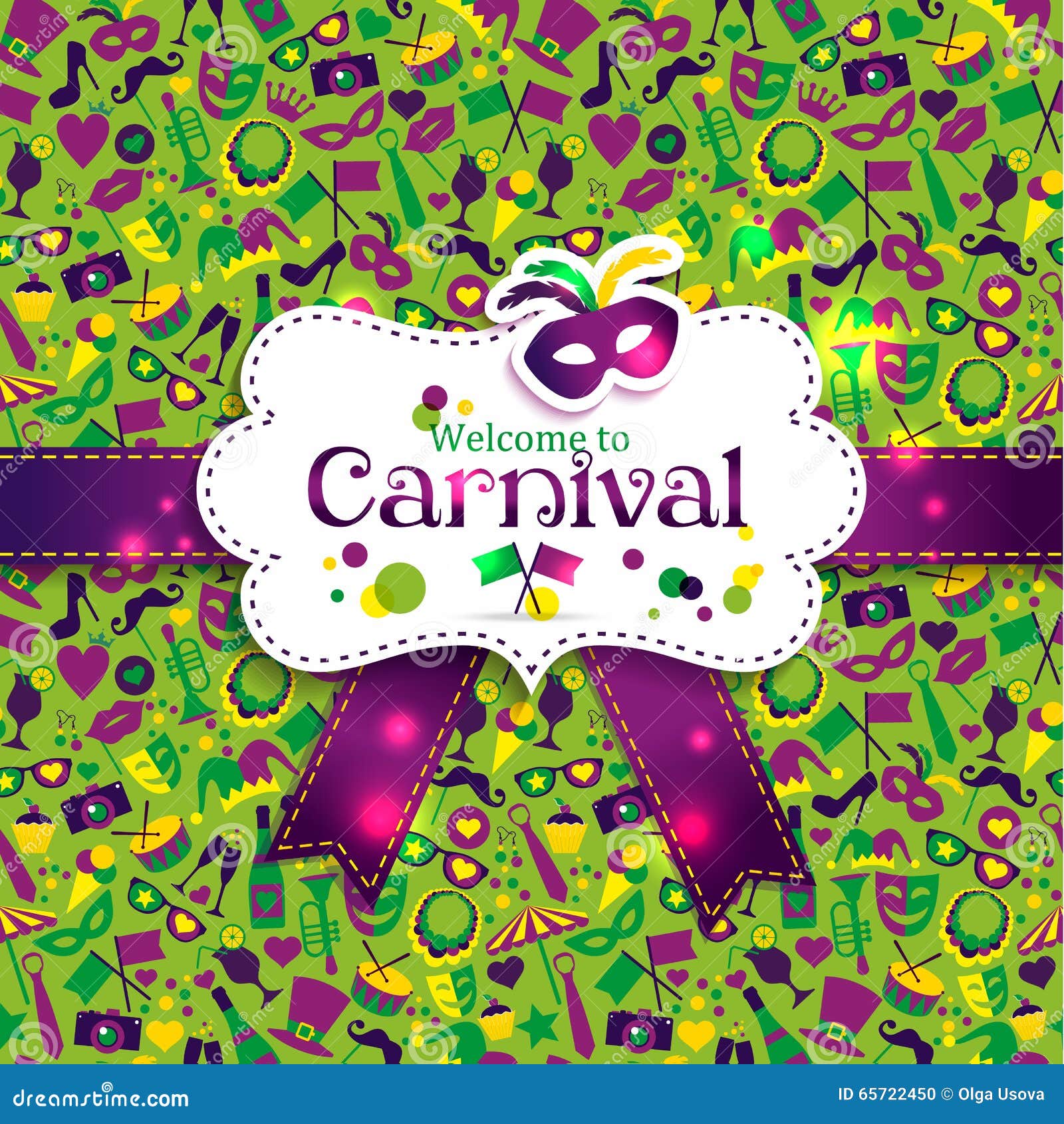 Bright Vector Carnival Seamless Texture Stock Vector - Illustration of ...