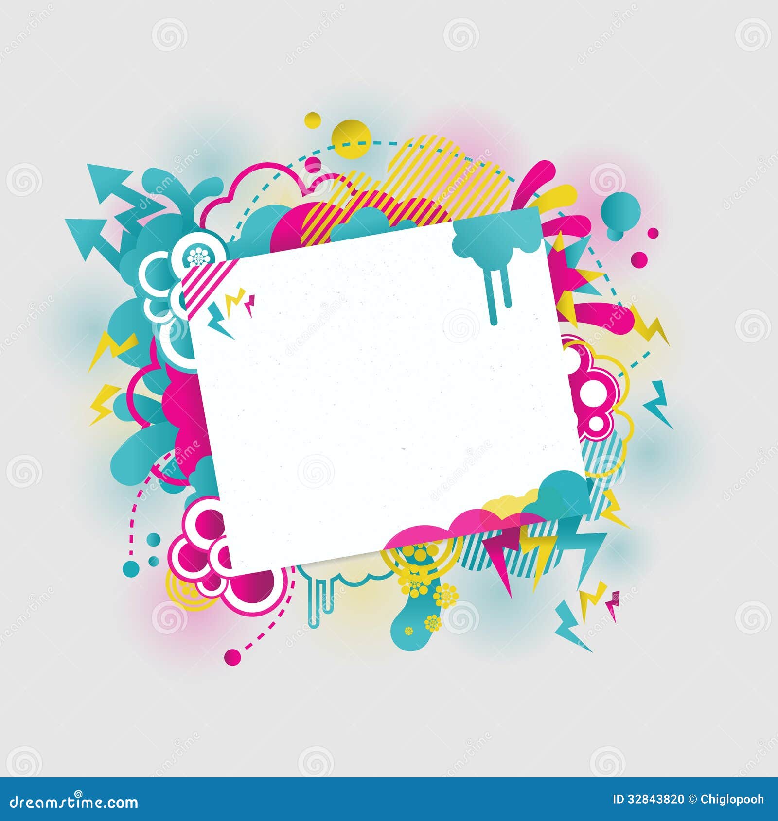 Bright vector collage stock vector. Illustration of circles - 32843820