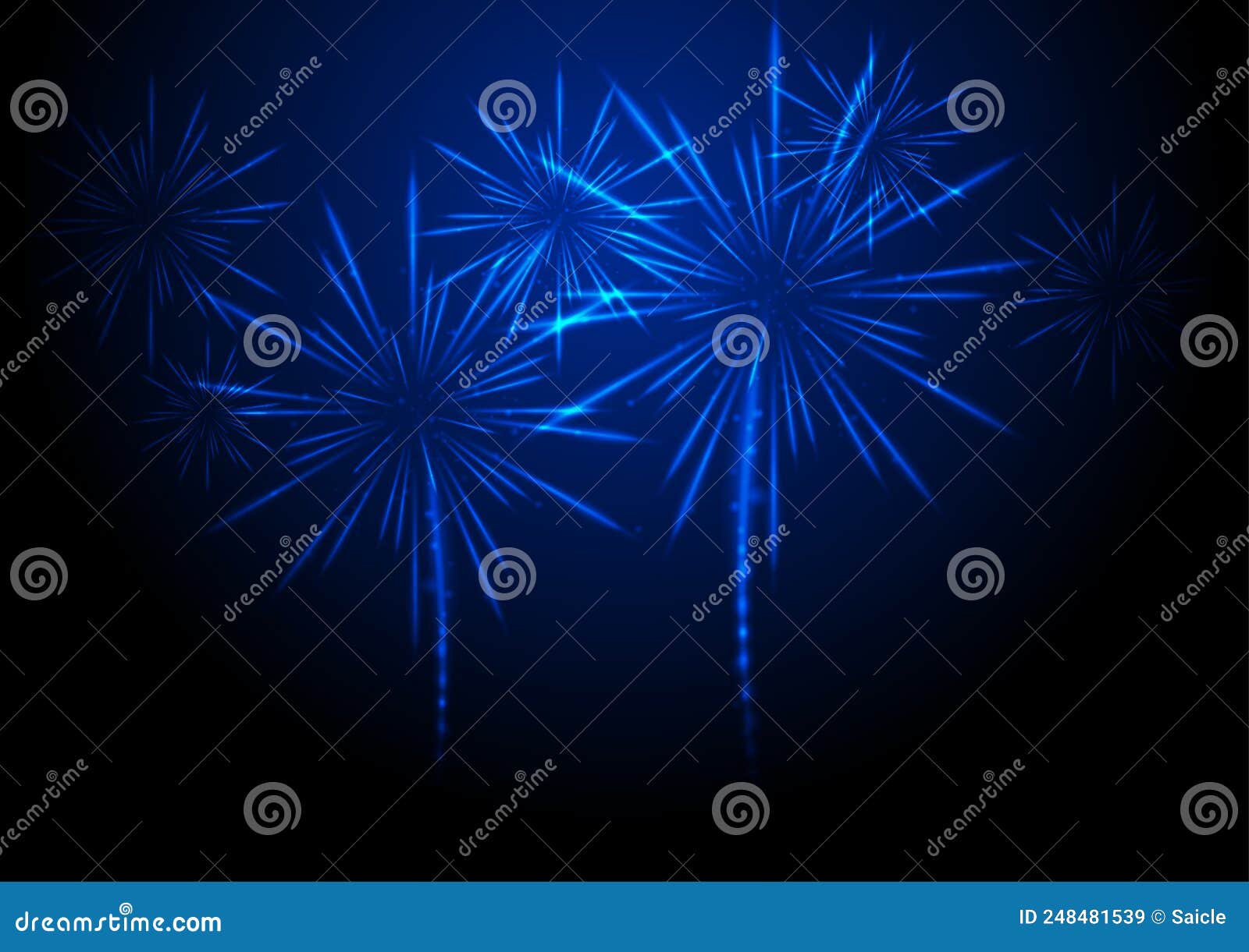 Bright Vector Fireworks Background Stock Vector - Illustration of ...