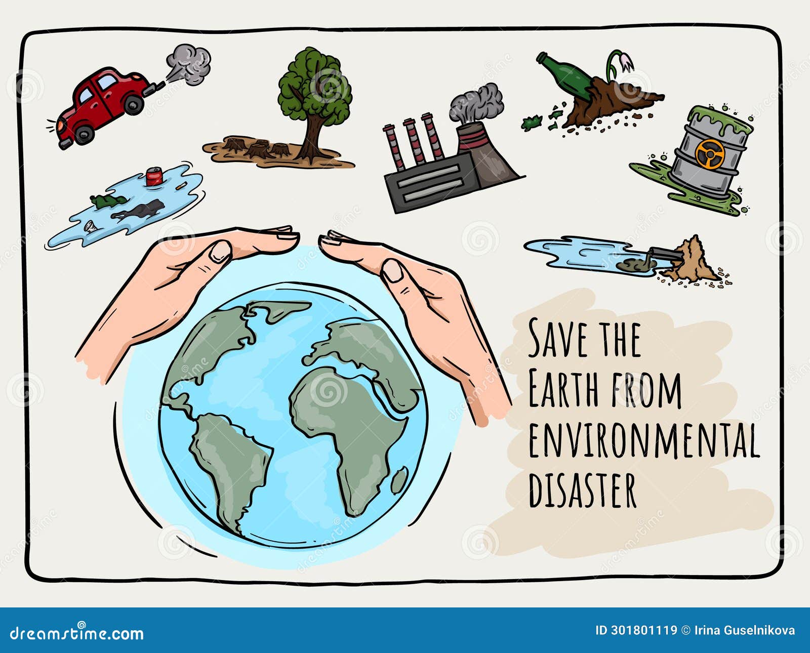 Bright Vector Illustration of the Protection of the Earth from ...