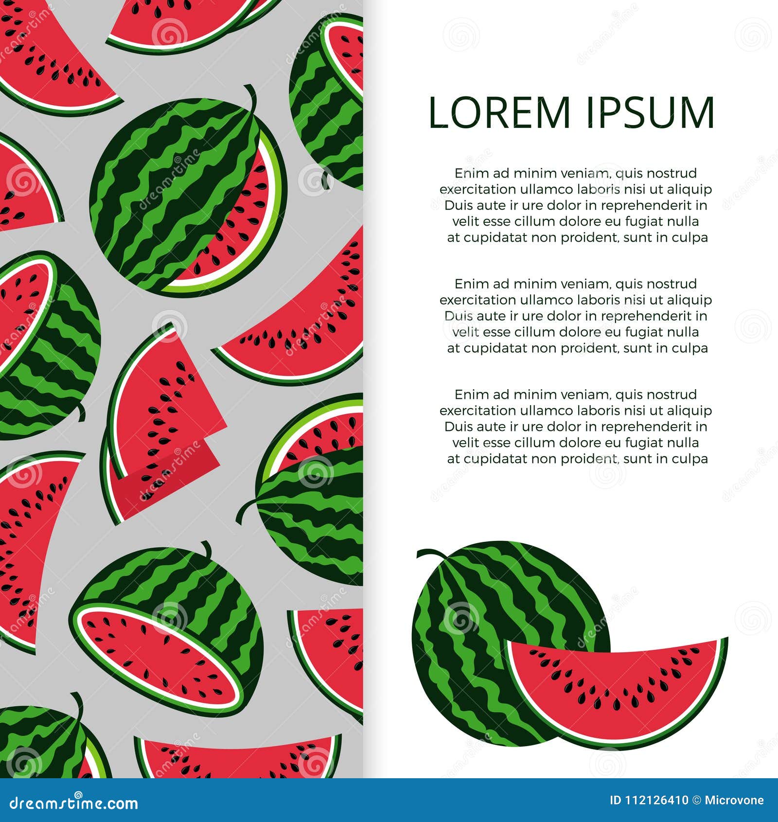 Bright Vector Watermelons Banner Template Stock Vector - Illustration ...