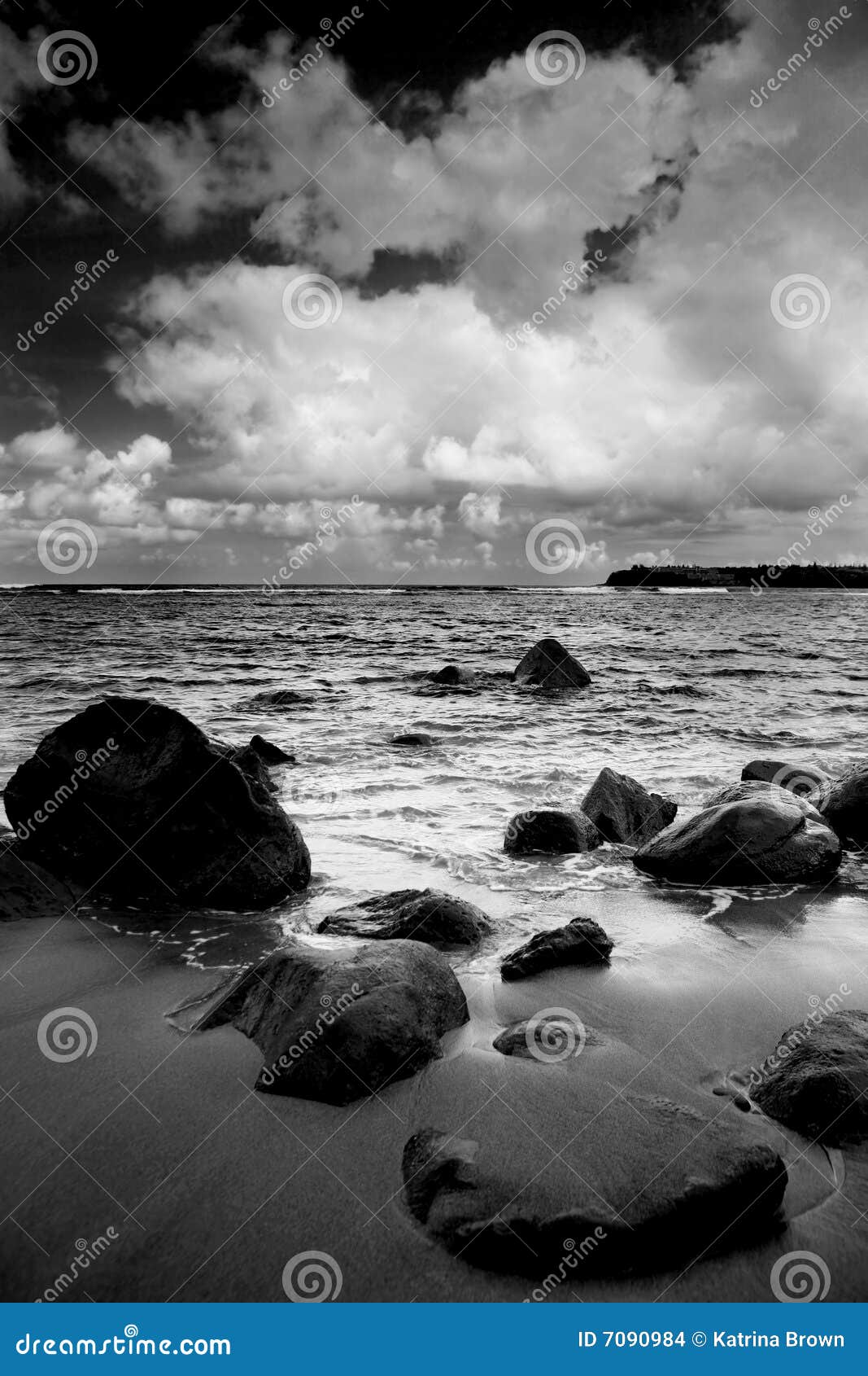Bright Vertical Ocean Seascape in Kauai Hawaii Stock Photo - Image of ...