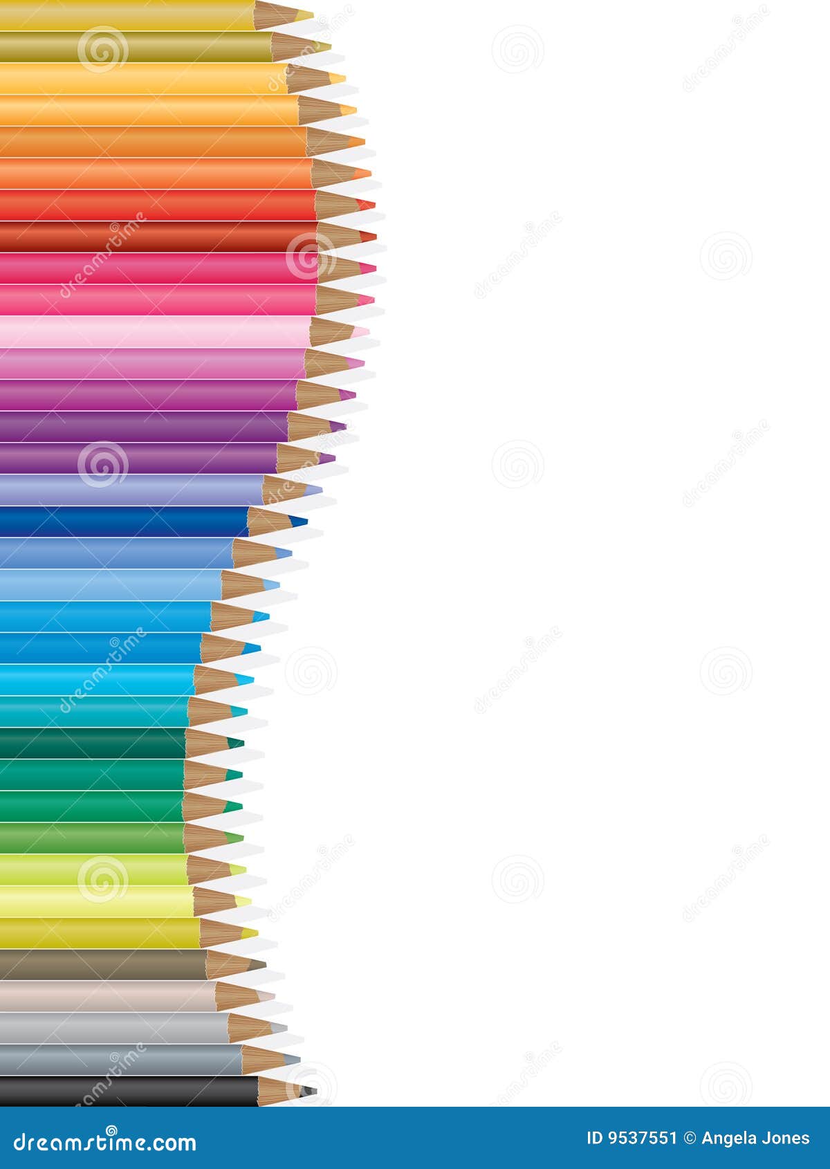 Bright Vertical Pencil Illustration Stock Vector - Illustration of ...