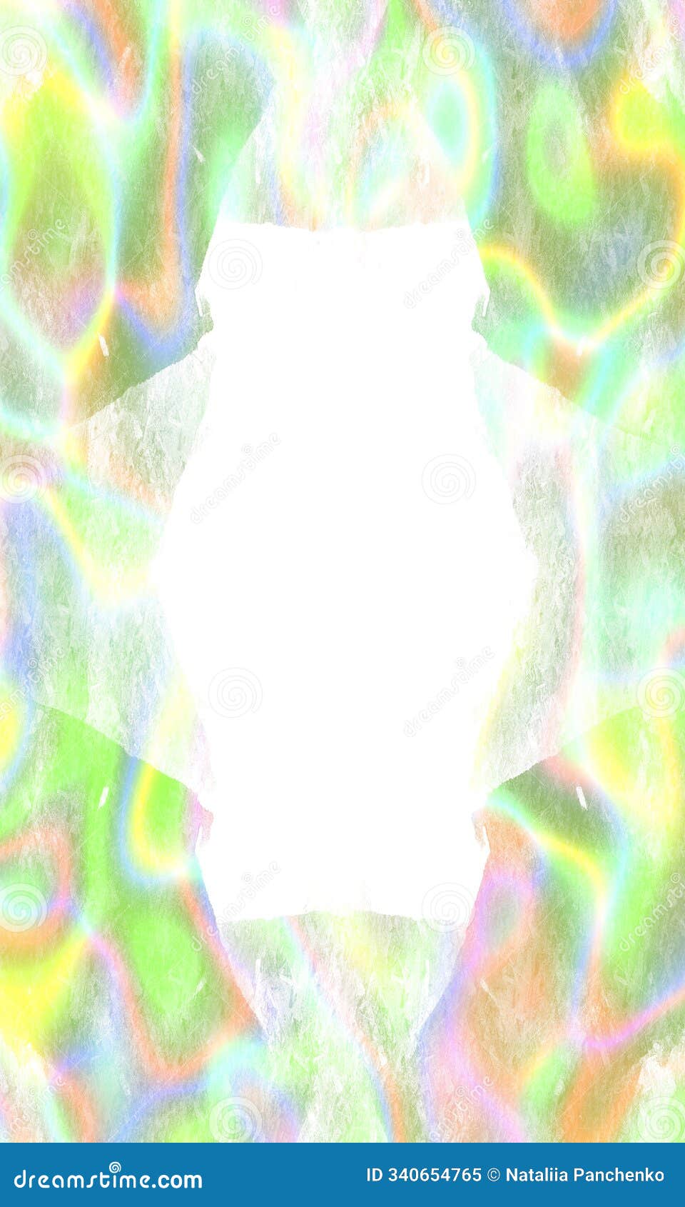 Bright Vertical Rainbow Frame On Turquoise Background, Place For Text ...