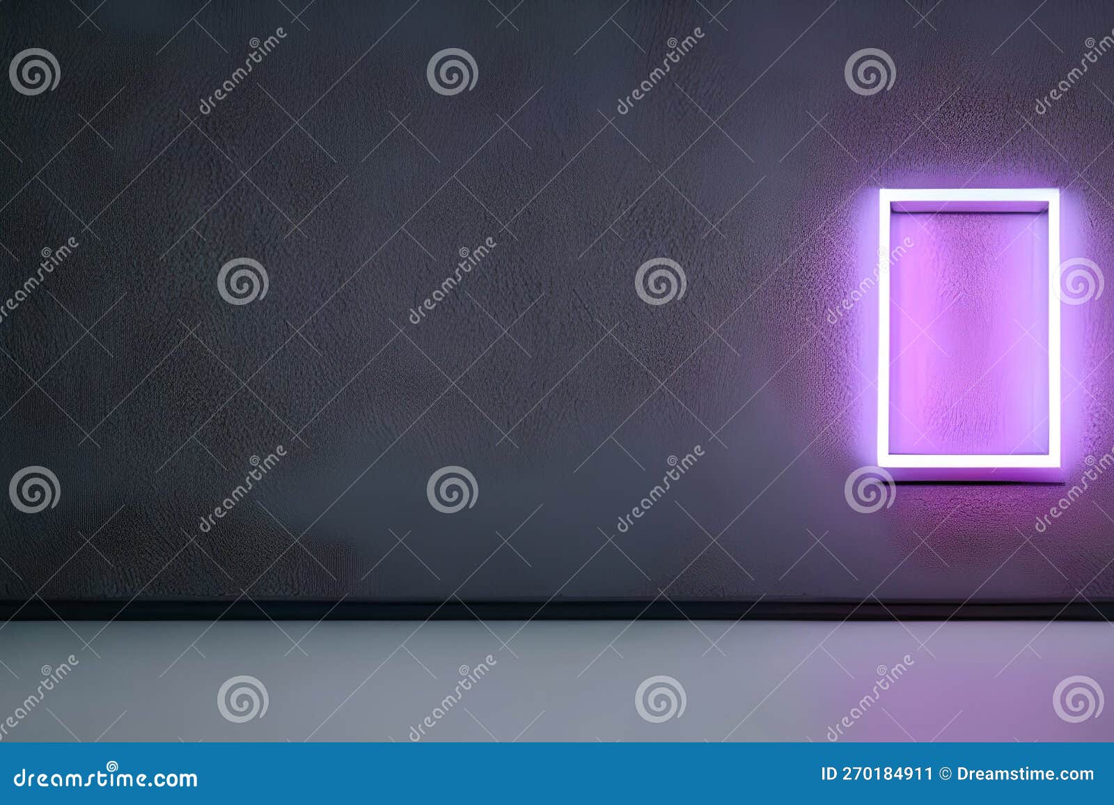 Bright Violet Rectangle Neon at the Wall Backdrop and Background Stock ...