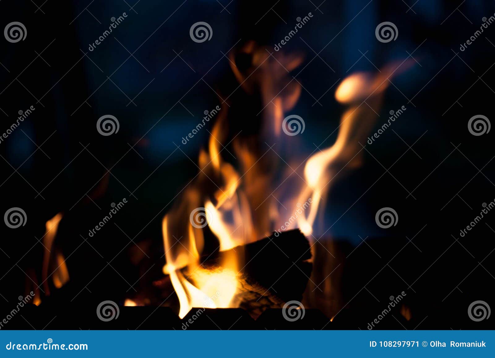 Bright Warm Fire. the Concept of Nature. Stock Image - Image of flame ...