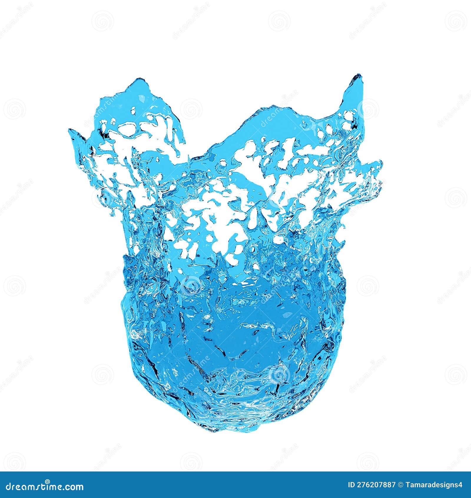 Bright Water Splash Energetic Shape Stock Illustration - Illustration ...