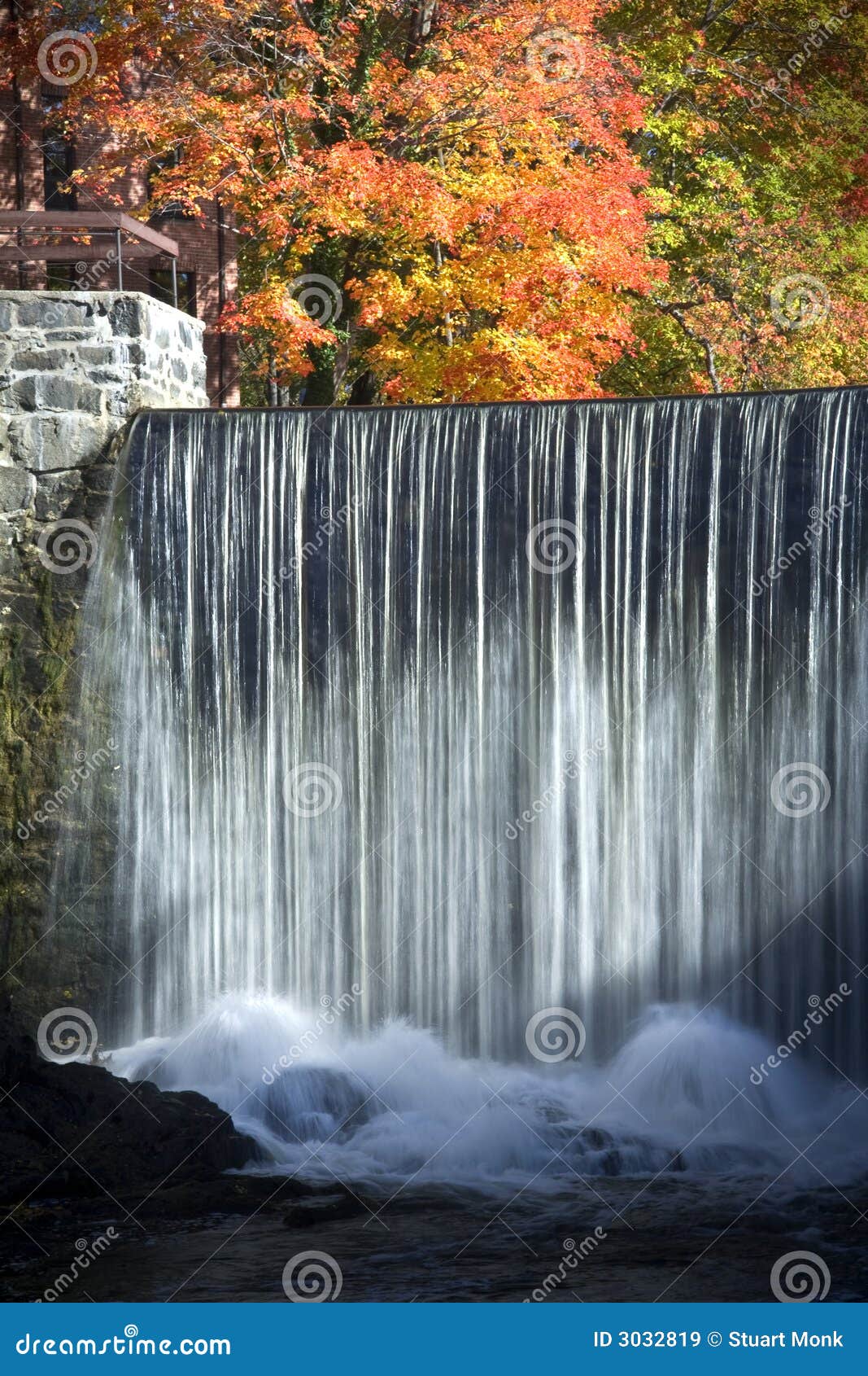 Bright waterfall stock image. Image of cascade, sunlit - 3032819