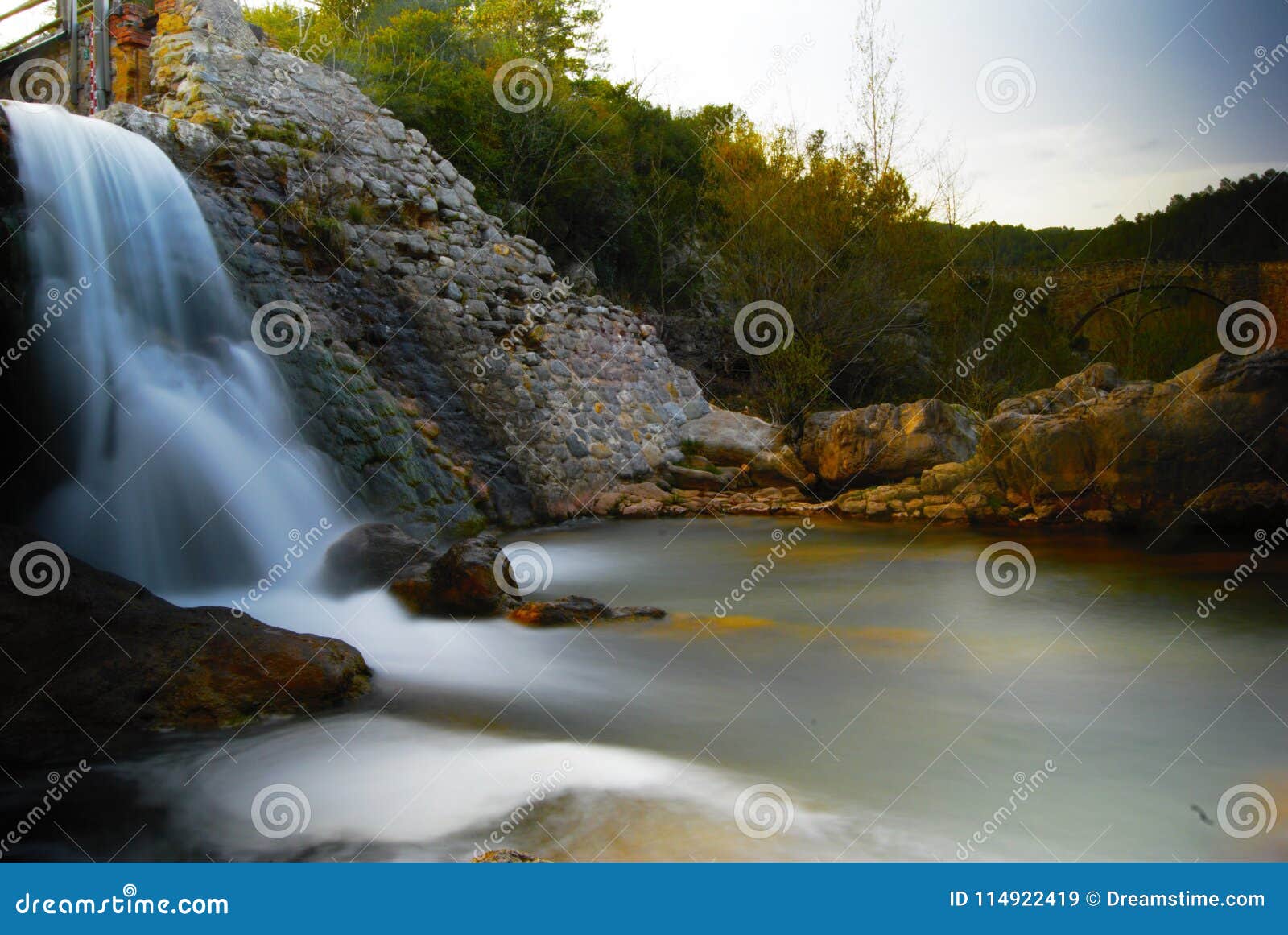 Bright Waterfall NATURAL PARK Stock Image - Image of nbright, bright ...