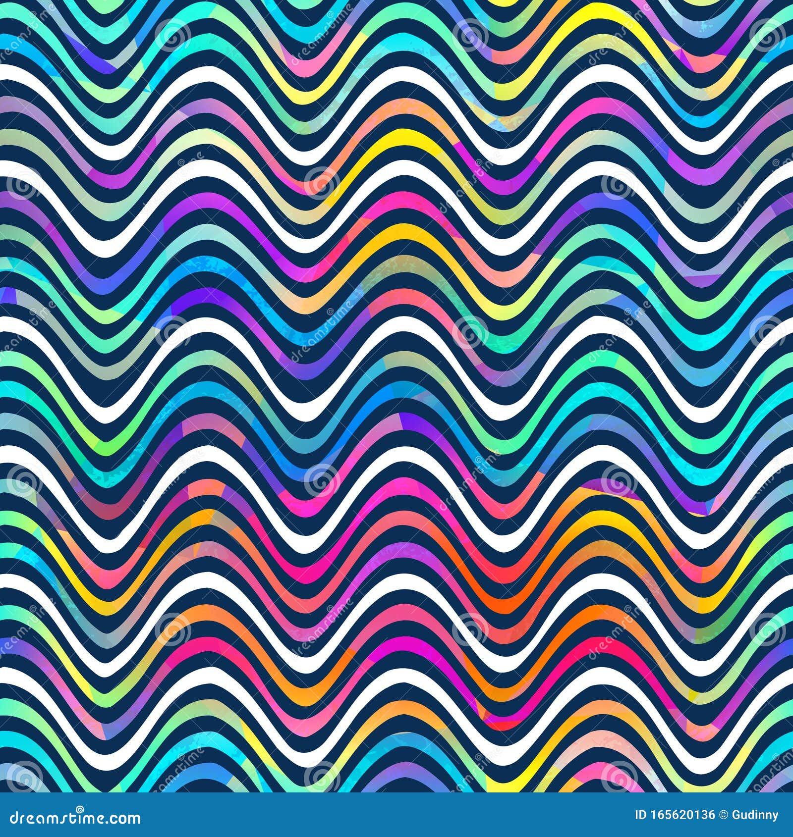 Bright Wave Seamless Pattern Stock Vector - Illustration of paper ...