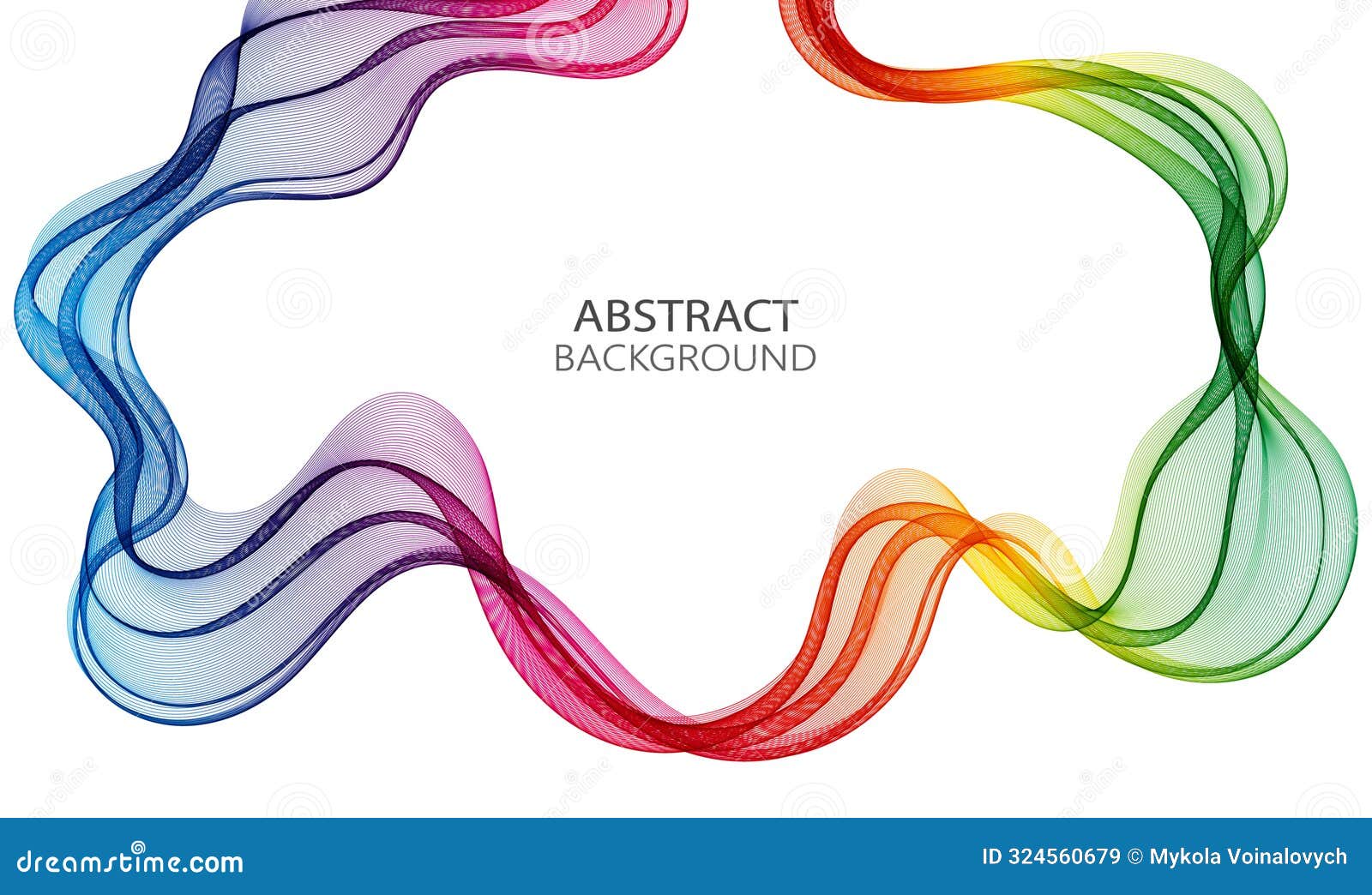 Bright Wavy Rainbow Transparent Wave on White Background Stock Vector ...