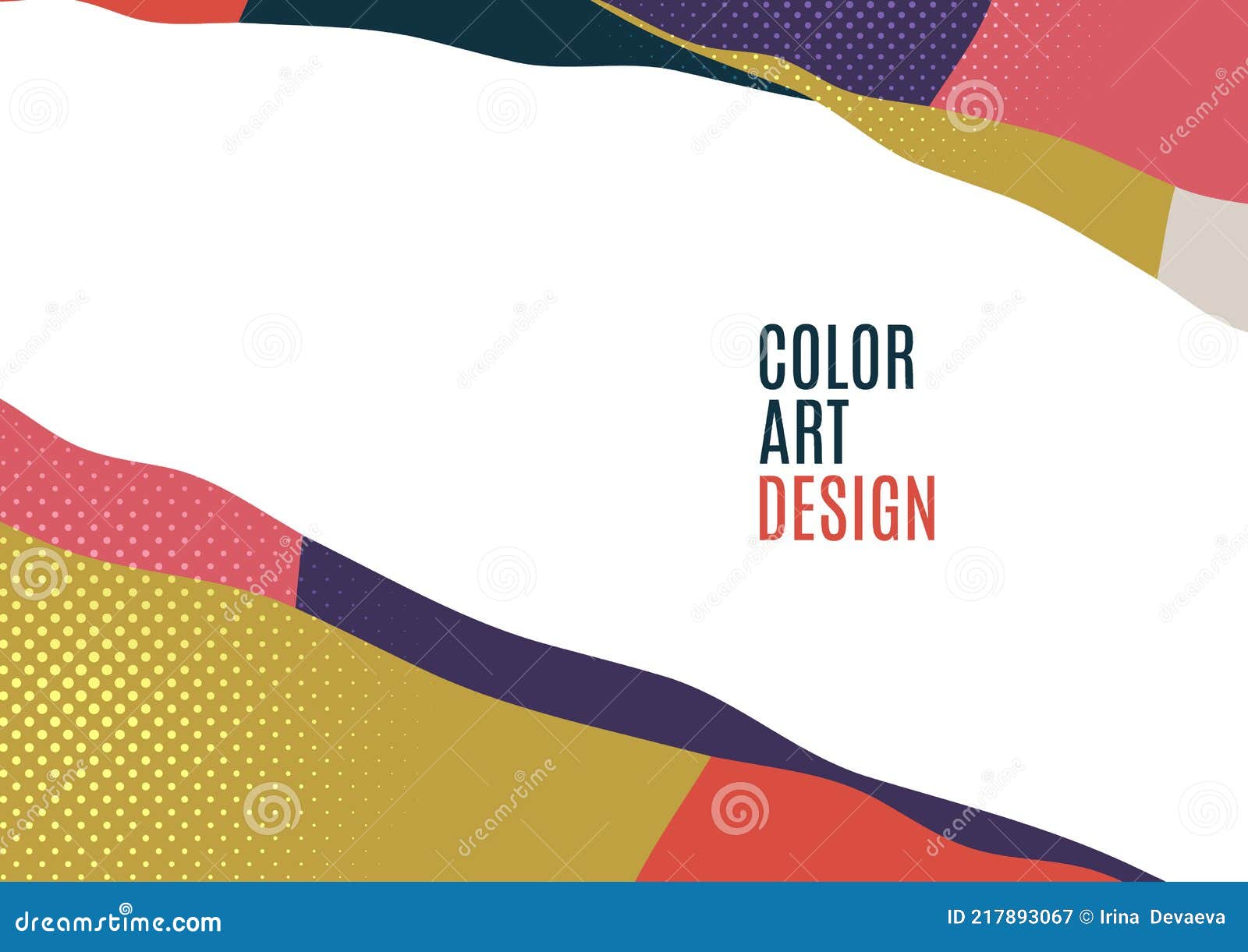 Bright Wavy Triangles on a White Background. Geometric Ready-made ...