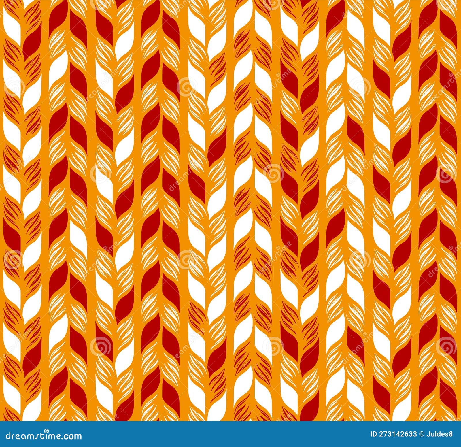 Bright Weaving in Orange Color in a Seamless Pattern Stock Vector ...