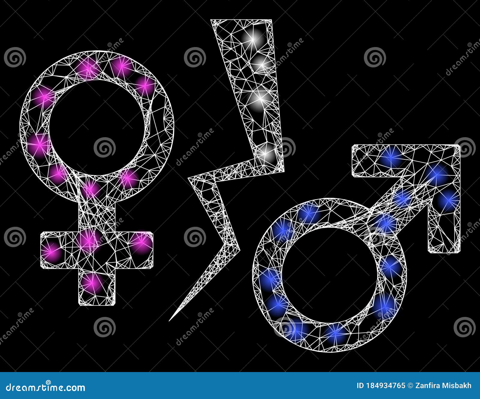 Bright Web Net Divorce Symbol with Glare Spots Stock Vector ...