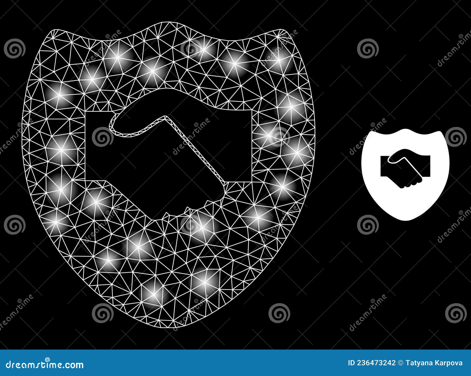 Handshake And Shield Outline Logo - Shake Hands And Protection Symbol ...