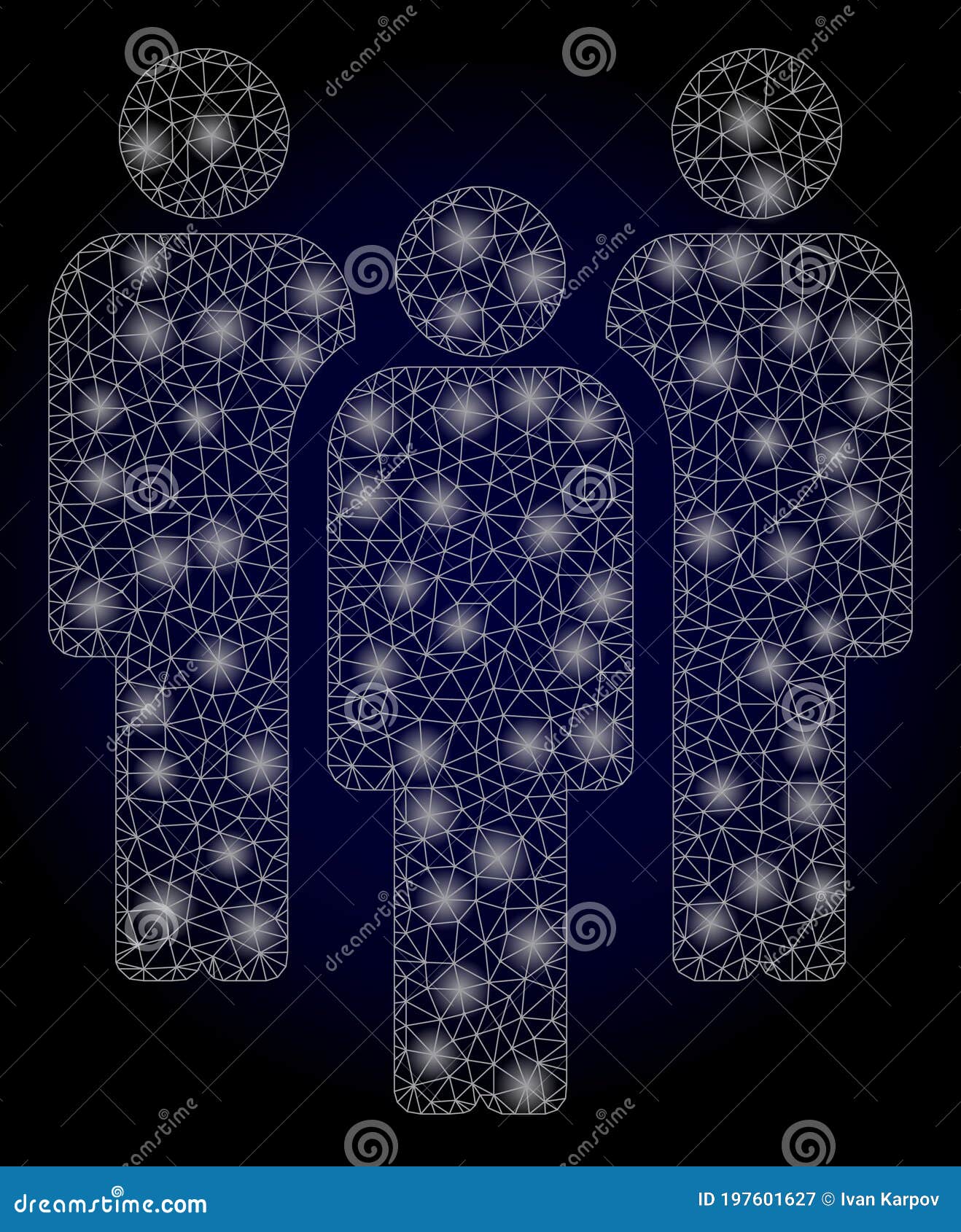 Bright Web Net People with Glare Spots Stock Vector - Illustration of ...